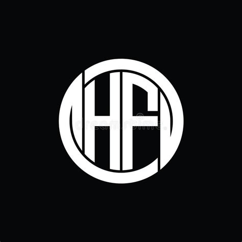Hf Logo Monogram Shield Inside Circle Shape Vector Images Design