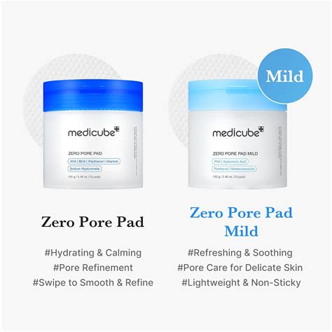 Medicube Zero Pore Pad Mild 155g 546oz 70 Pads Kosbeauty
