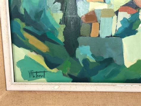 Proantic Oil On Canvas Modern Composition By Michel Ferbert 1950 Sout