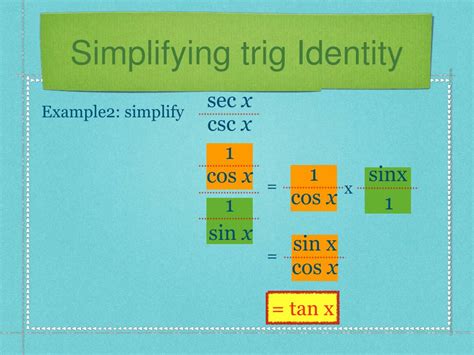 Ppt Simplifying Trig Identities Powerpoint Presentation Free