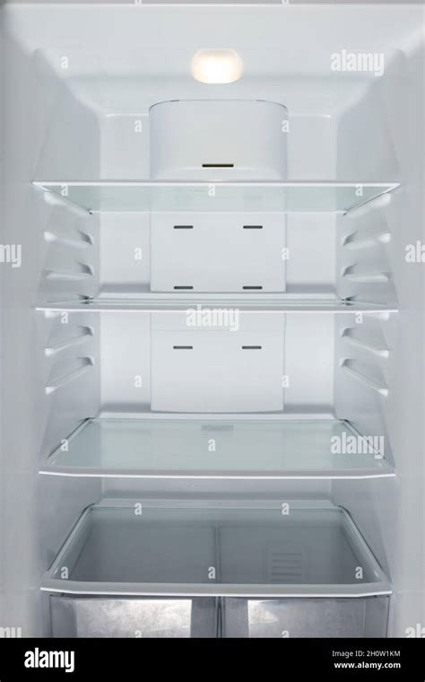 Big Clean Empty Home Refrigerator Inside With Few Parts For Different
