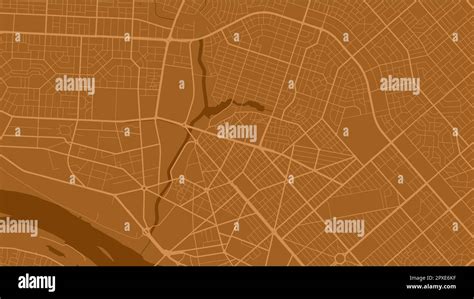 Background Niamey Map Niger Orange City Poster Vector Map With Roads