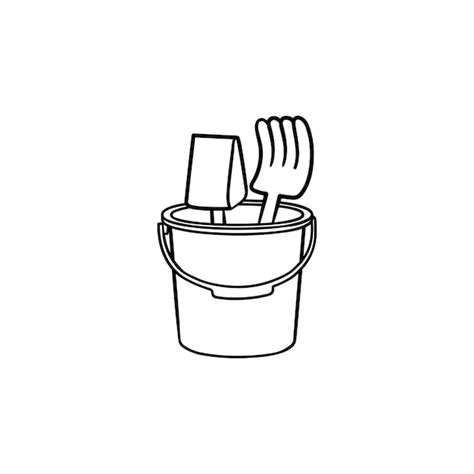 Beach Bucket Outline