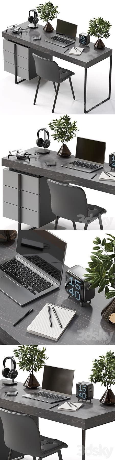 Workplace Down3dmodels