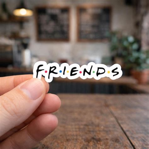 Friends Tv Show Logo Sticker Kiss Cut Stickers Sticker Etsy