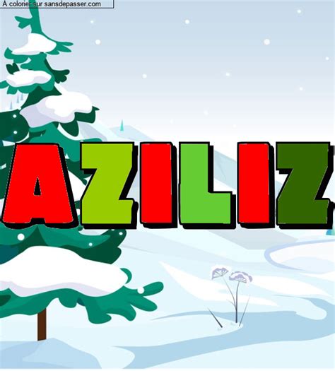 Dessin Colorié Coloriage Personnalisé Aziliz Par Un Invité Sans