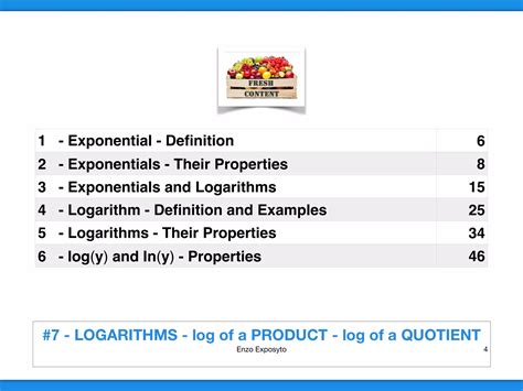 Maths Symbols 7 Logarithms Log Of A Product Log Of A Quotient