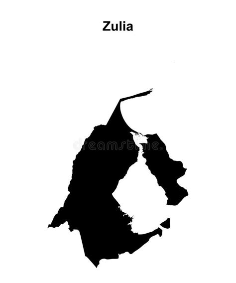 Zulia Outline Map Stock Vector Illustration Of States 360690348