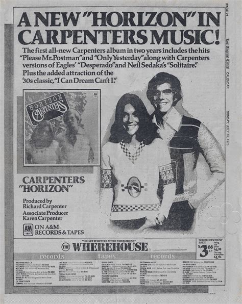 Carpenters Super 75 Time Machine 50 Years Ago On 71375 The