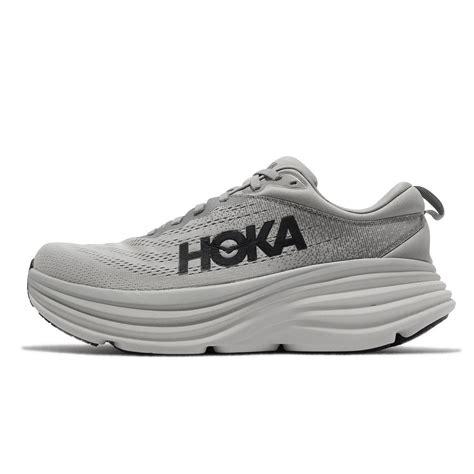 Hoka Jogging Shoes Bondi 8 4e Ultra Wide Last Gray Black White Thick