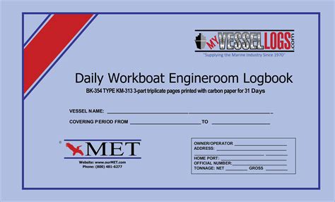 Engineroom Logbook Km 313 Captains Nautical Books And Charts