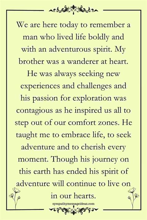 10 Eulogy Examples For A Brother Short Heartfelt And Touching Sympathy Message Ideas