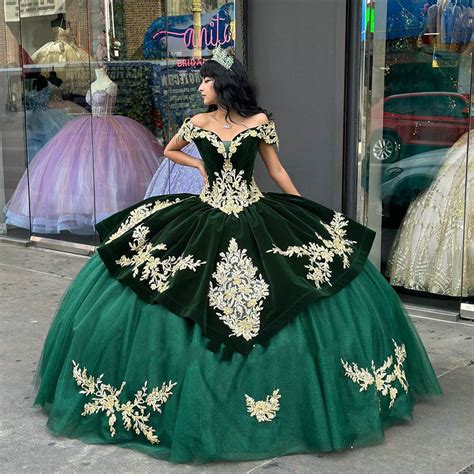 Green And Black Quinceanera Dresses