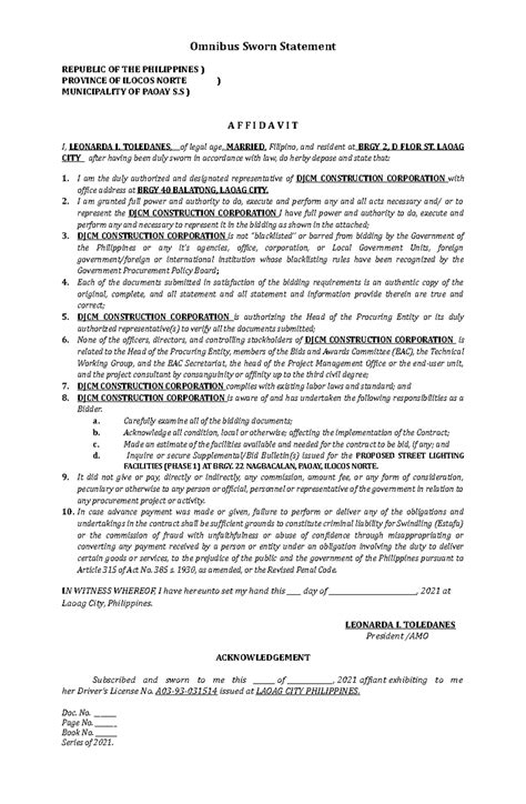 Synonym For Sworn Statement At Derek Spencer Blog