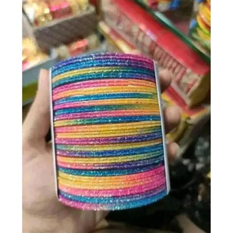 Rainbow Bangles For Women Velvet Kacher Churi Bd