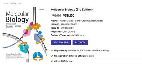 Pdf Molecular Biology 3rd Edition Oup Oxford