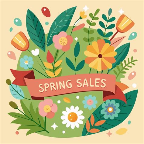 Spring Sales Banner Template Premium Ai Generated Vector