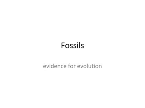Fossils Ppt