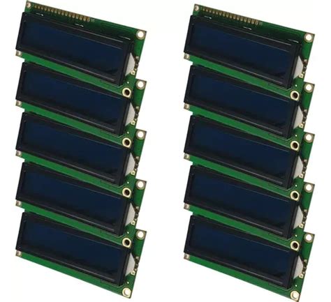 10 Peças Display Lcd 16x2 1602 Fundo Azul Arduino Frete Grátis