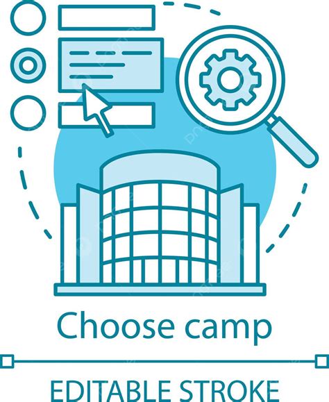 Camp Selection Icon With Different Variants Design Logo Survey Vector
