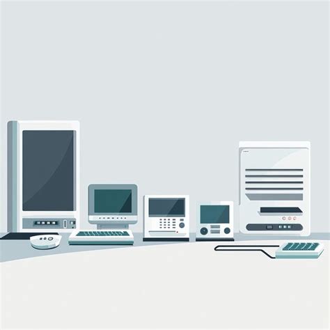 Clean Background With Computer Hardware Premium Ai Generated Image