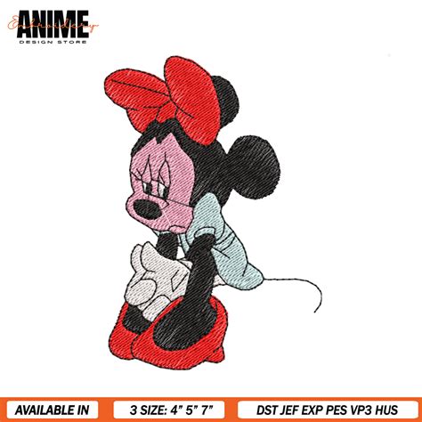 Minnie Mouse Sad Embroidery Design Inspire Uplift