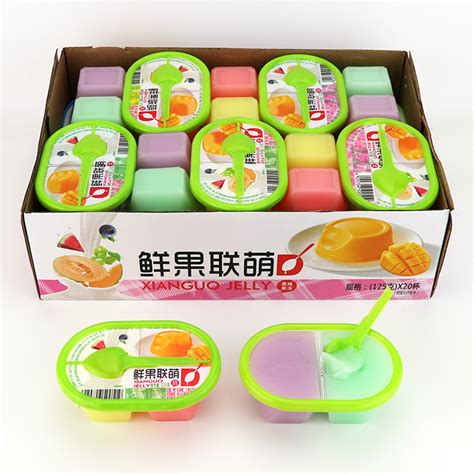 Supply 2 In 1 Mix Double Colors Fruit Flavors Jelly Cup Pudding Candy Ch K240 Wholesale Factory