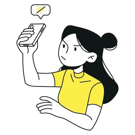 Girl Can T Get Wifi No Network Vector Art At Vecteezy