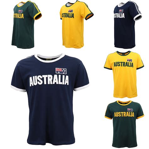 Adult 100 Cotton T Shirt Australia Day W Flag Stripes Tee Tops