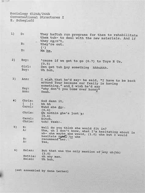 Conversational Structures I Isca