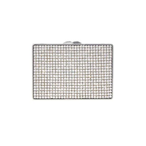 Judith Leiber Mini Minaudiere Fullbead Silver M31997 Minaudiererhn Borsheims