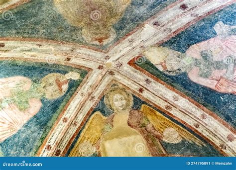 Inside The Cathedral Of Brescia With Its Beautiful Old Ceiling