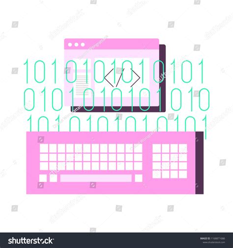Keyboard Programming Languages Vector Illustration Flat 스톡 벡터로열티 프리 1168871686 Shutterstock