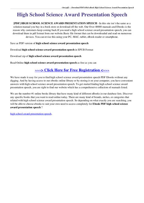 16 Award Speech Examples To Download