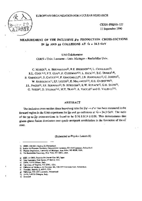 Pdf Measurement Of The Inclusive Jpsi Production Cross Sections
