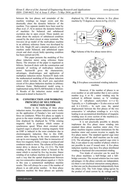 Modeling And Simulation Of Five Phase Induction Motor Using Matlabsimulink Pdf Radio