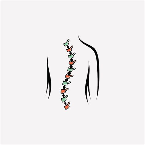 Premium Vector Chiropractic Logo Design Vector Spinal Backbone Icon