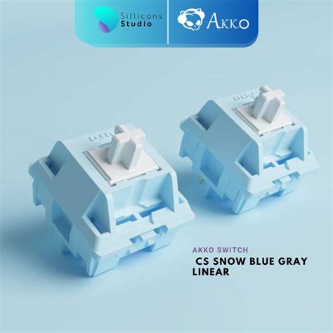 45 ตัว สวิตช์ Akko Cs Switch Snow Blue Gray Linear Switch สวิตช์คี Sillicons