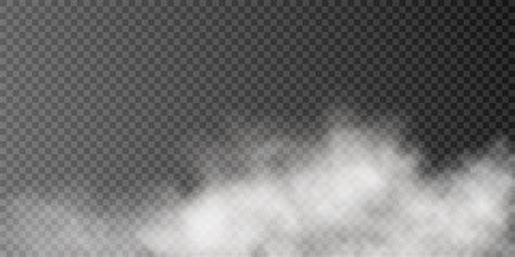 투명한 배경에 흰 연기 증기 폭발 특수 효과 증기 질감 벡터 프리미엄 벡터