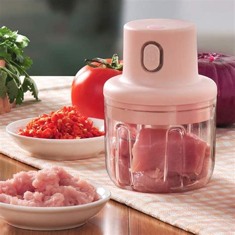 Usb Chargeable Electric Chopper 250ml Portable Wireless Vegetable