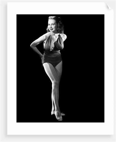 1950s Busty Young Woman Posing Standing Inside Wearing Bathing Suit