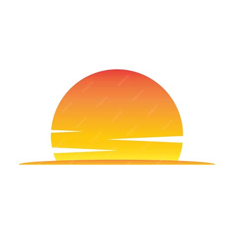 Sunset Logo Vector Design Template Premium Vector