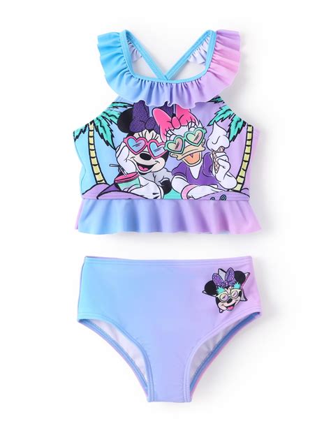 Disney Mickey And Friends Girls 2 Piece Bikinis Setscartoon Print