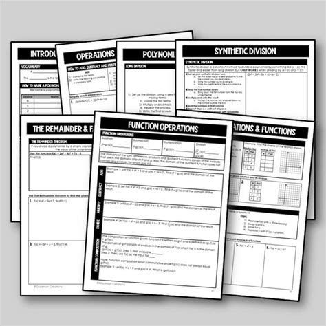 Polynomials Algebra 2 Guided Notes By Gladman Creations Tpt