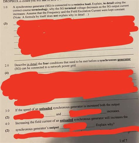 Solved A Synchronous Generator SG Is Connected To A Chegg