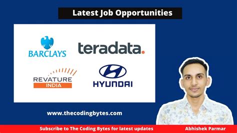 Barclays Off Campus Hyundai Revature Teradata Hiring Abhishek