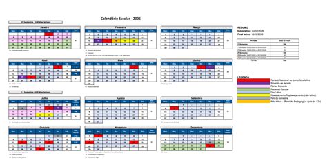 Calendário Escolar Da Rede Para O Ano De 2026 · Portal De Atendimento