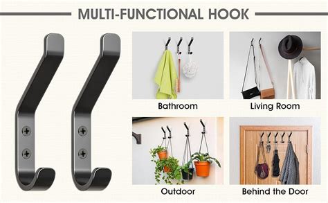 Glazievault Coat Hooks Wall Door Hooks 10 Pack Heavy