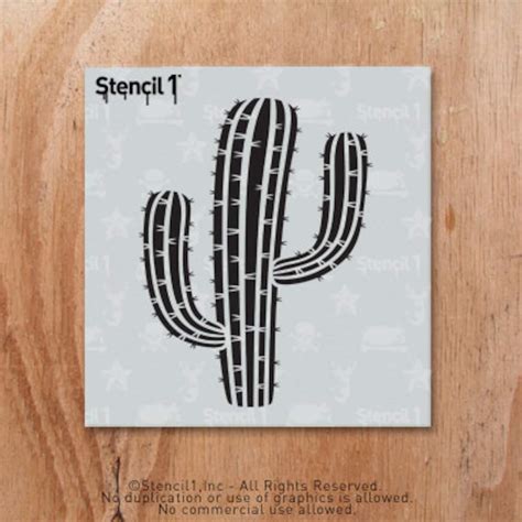 Cactus Stencil Cacti Motif Reusable Craft And Diy Stencils S1 01 305 S Small 5 75x6 By Stencil1 Etsy