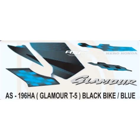 Graphics Sticker Set For Hero Glamour Type 5 Asfs Black Vehicle